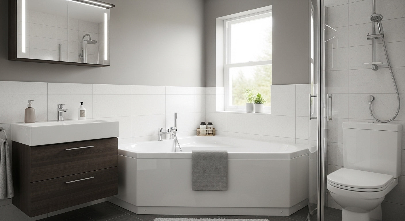 bathroom ideas corner bath