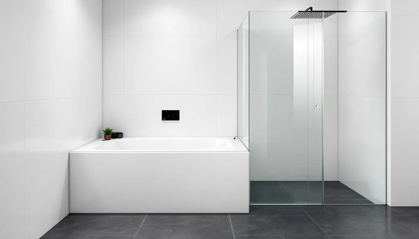 Space-Saving Corner Bathtub Shower Combo Ideas